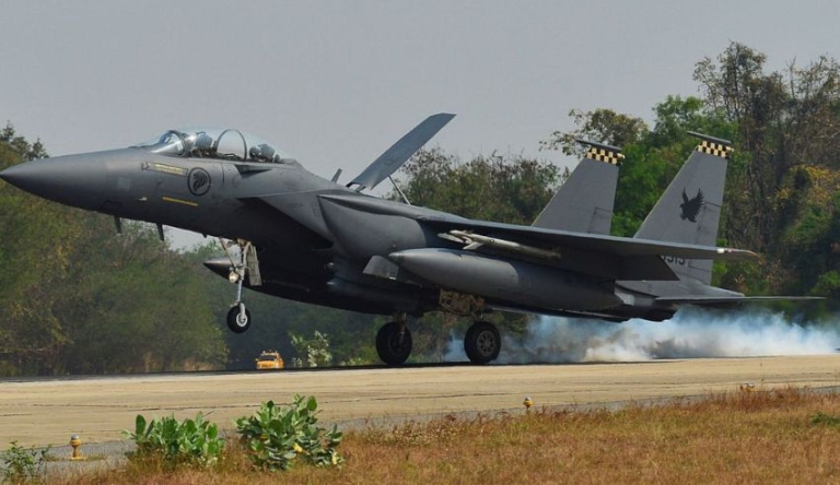 RSAF F-15SG Jets Train with US Navy in Guam for Two Months